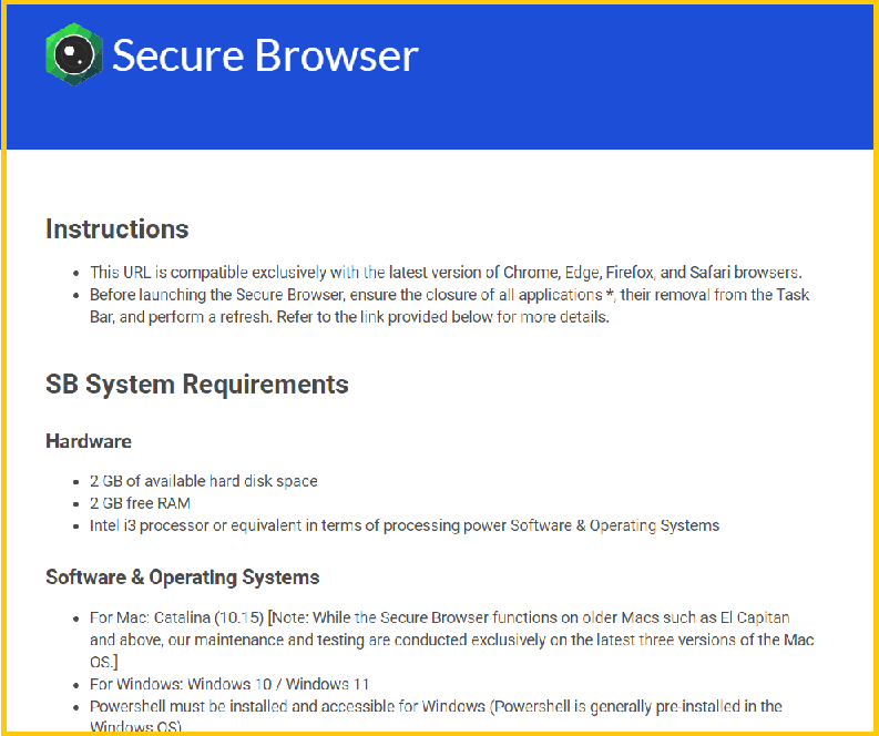 New Linguaskill: Software Requirements (Secure Browser) – Linguaskill